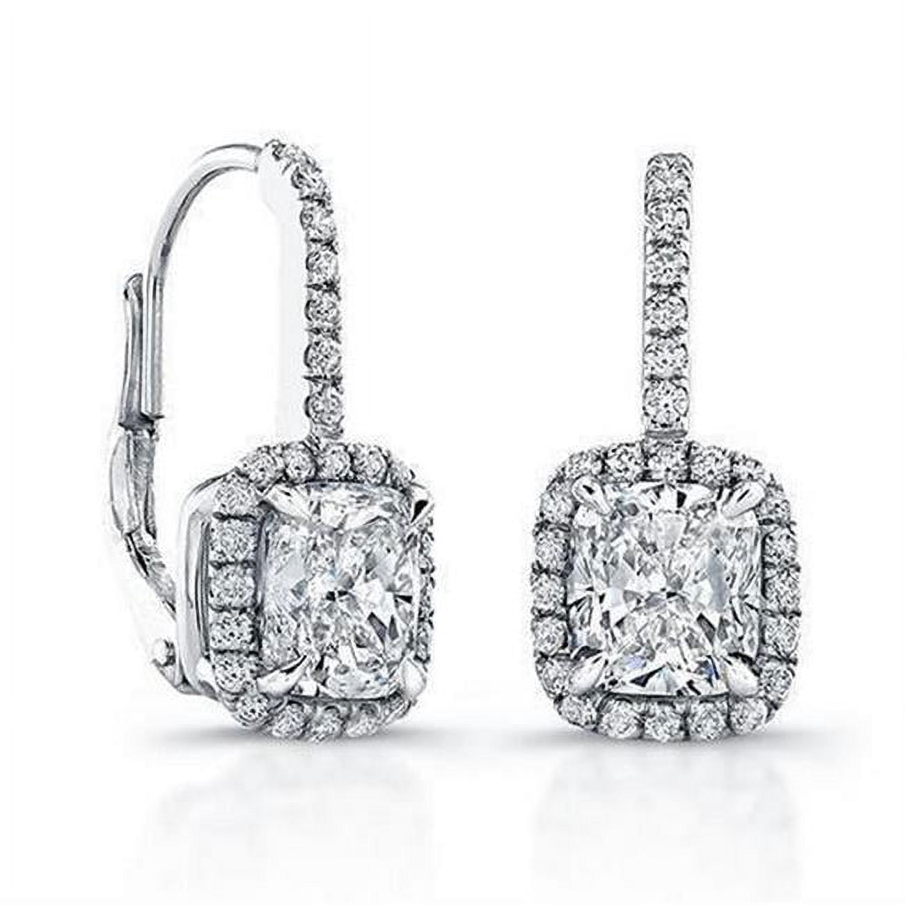 Harry Chad Enterprises 65311 3.50 CT Radiant Round Diamonds Leverback ...