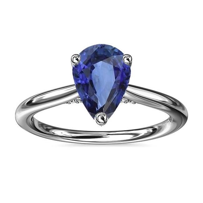 Harry Chad Enterprises 66951 2.50 CT Solitaire Sri Lankan 14K Gold Pear ...
