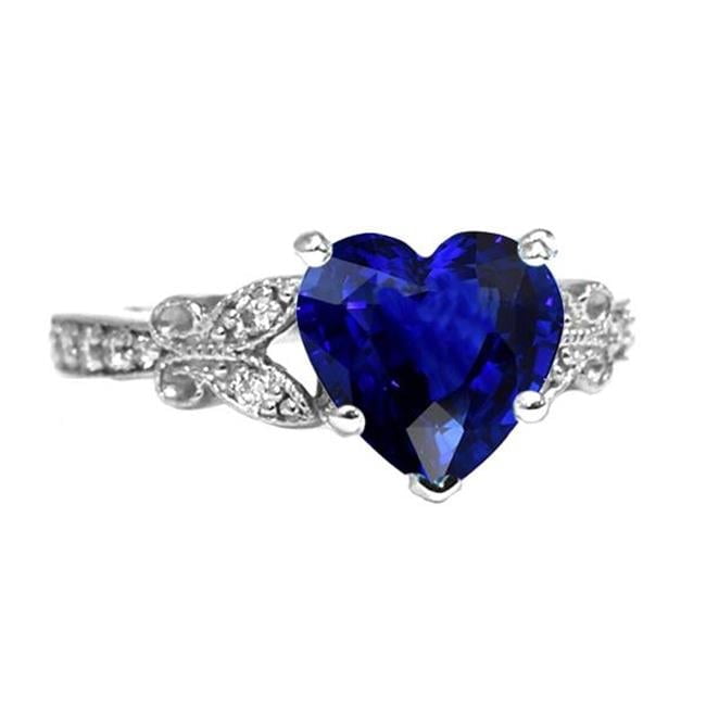 Harry Chad Enterprises 67530 3 CT Heart Cut Sri Lankan Sapphire ...