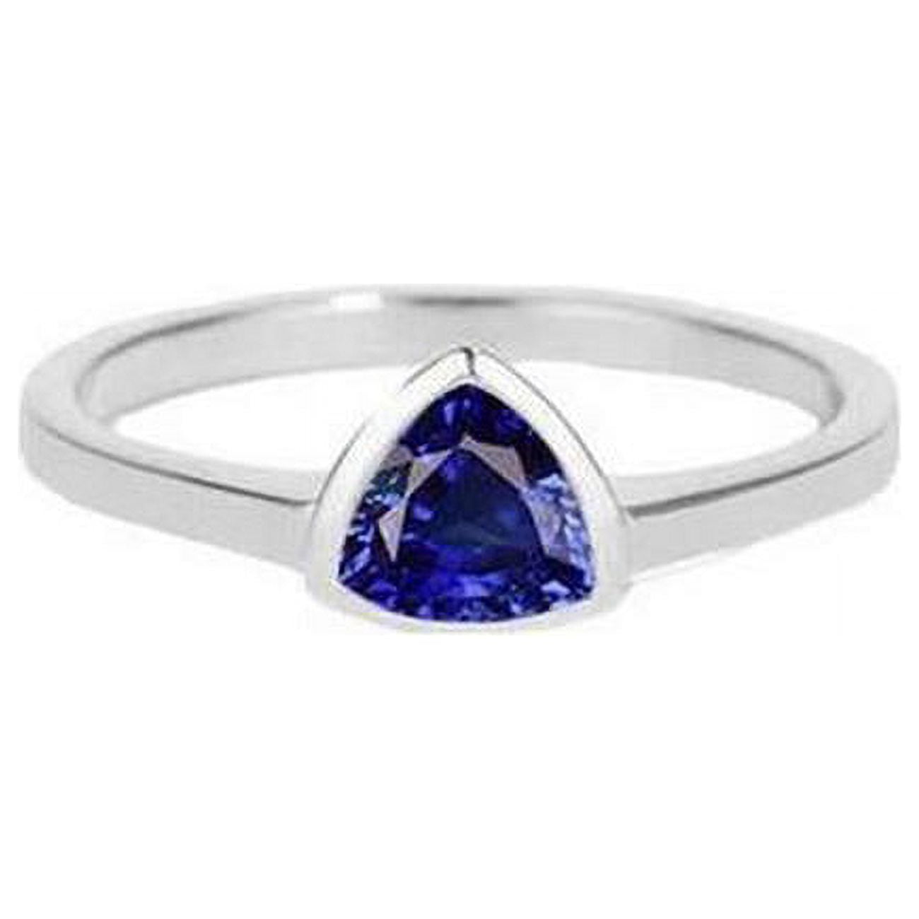 Harry Chad Enterprises 68570 1 CT Trillion Cut Bezel Set Sri Lankan ...