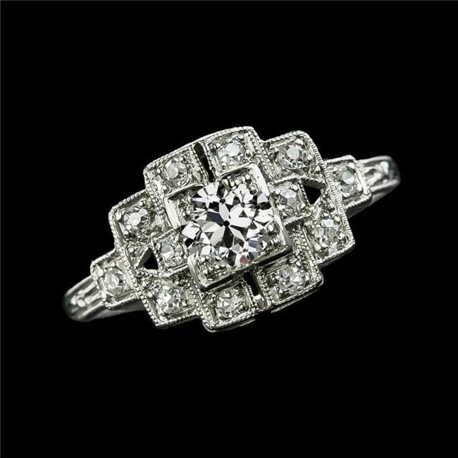 Harry Chad Enterprises 69581 2.50 CT White Gold Round Old Mine Cut ...