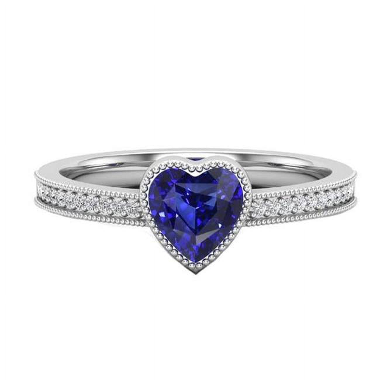 Harry Chad Enterprises Gold Halo Bezel Set Heart Sri Lankan 2 CT ...