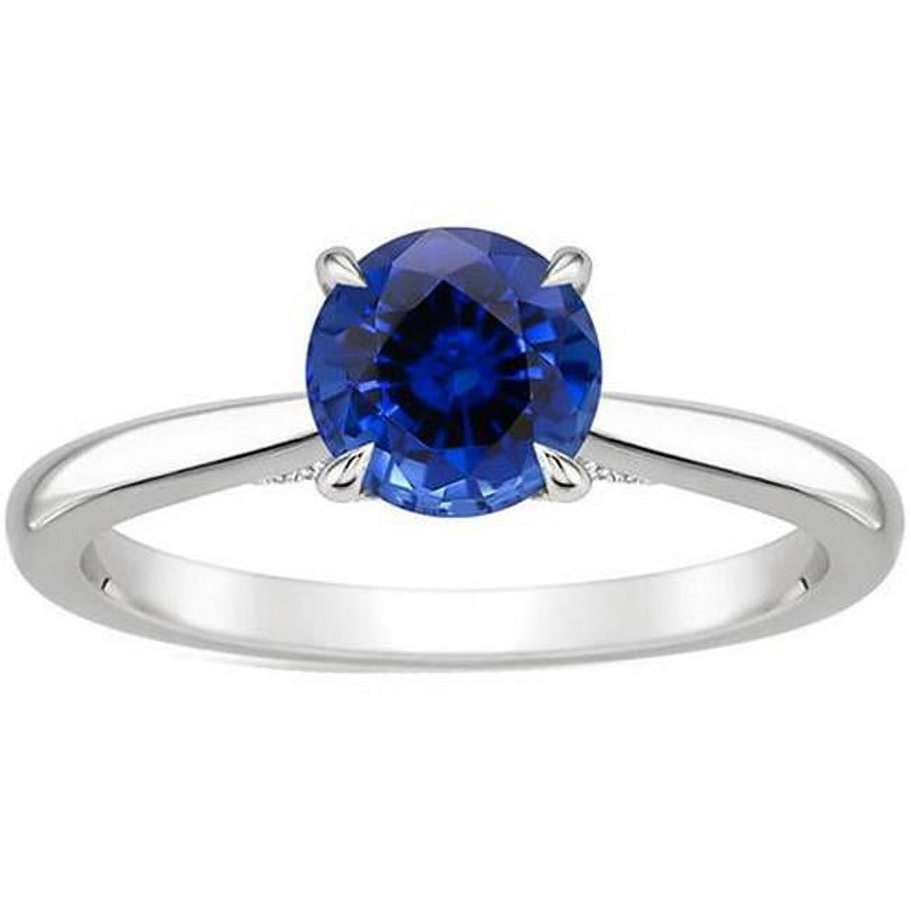 Harry Chad Enterprises Ladies Genuine Blue Sapphire 2 CT Claw Prong Set ...