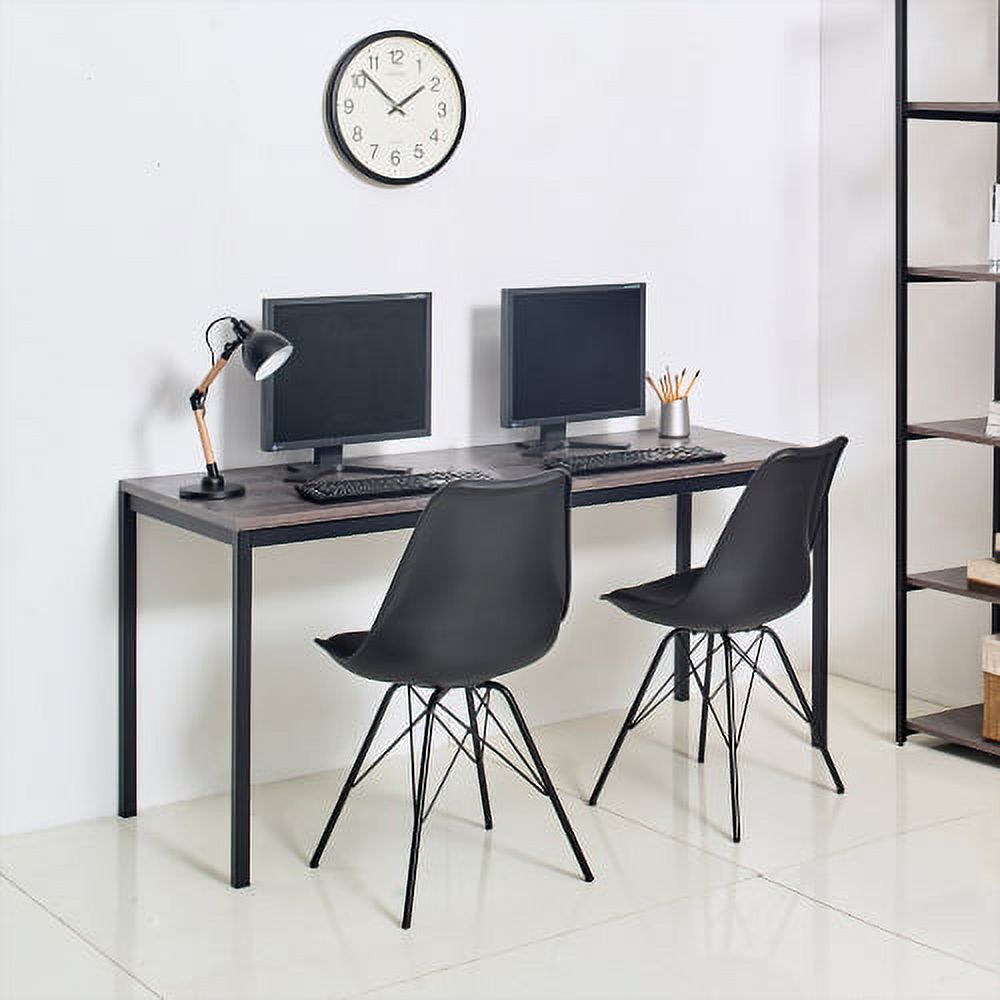 Harry Contemporary Wood and Metal Computer Desk in Black and Rustic ...