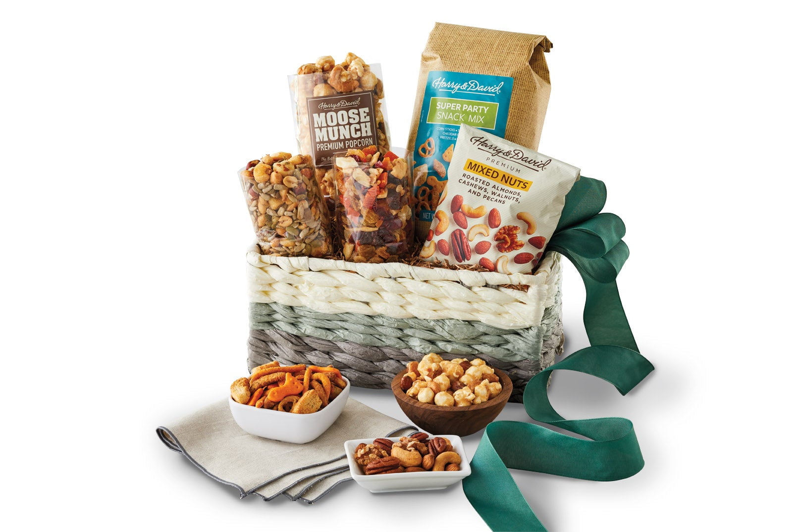 Harry & David Snack Attack Basket, Popcorn, Nuts, Dried Fruit Snack ...