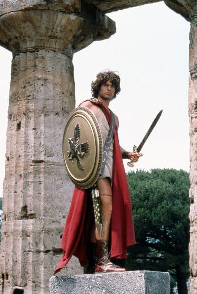 Harry Hamlin Clash of the Titans Holding Sword and Shield 24x36 Poster ...
