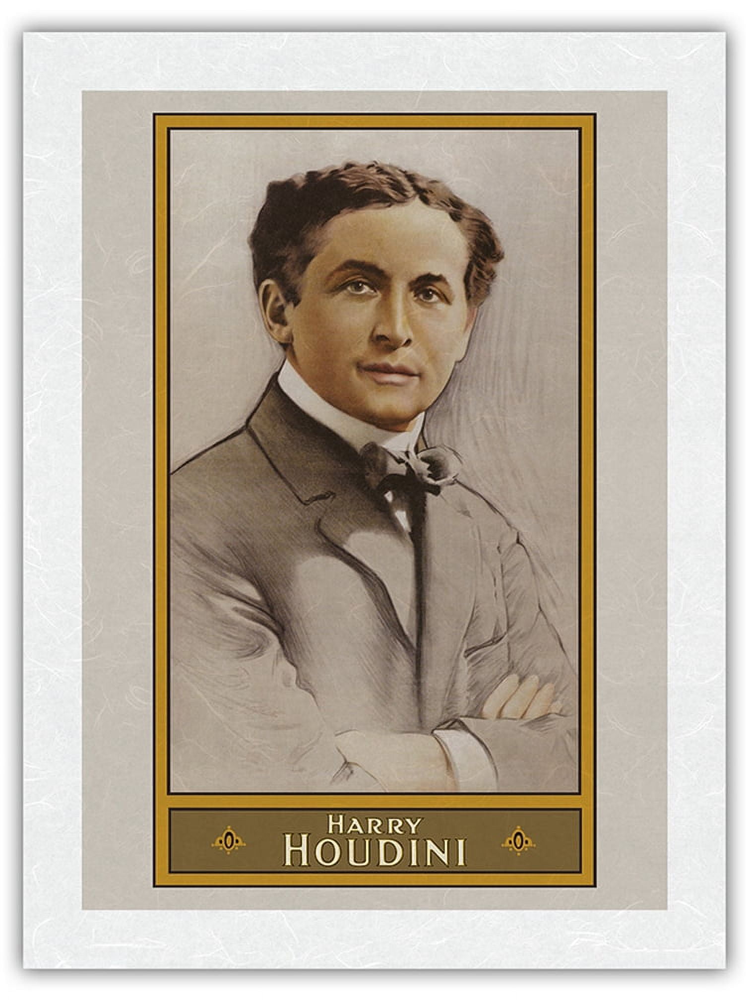 Harry Houdini - Illusionist and Stunt Performer - Vintage Magic Poster ...