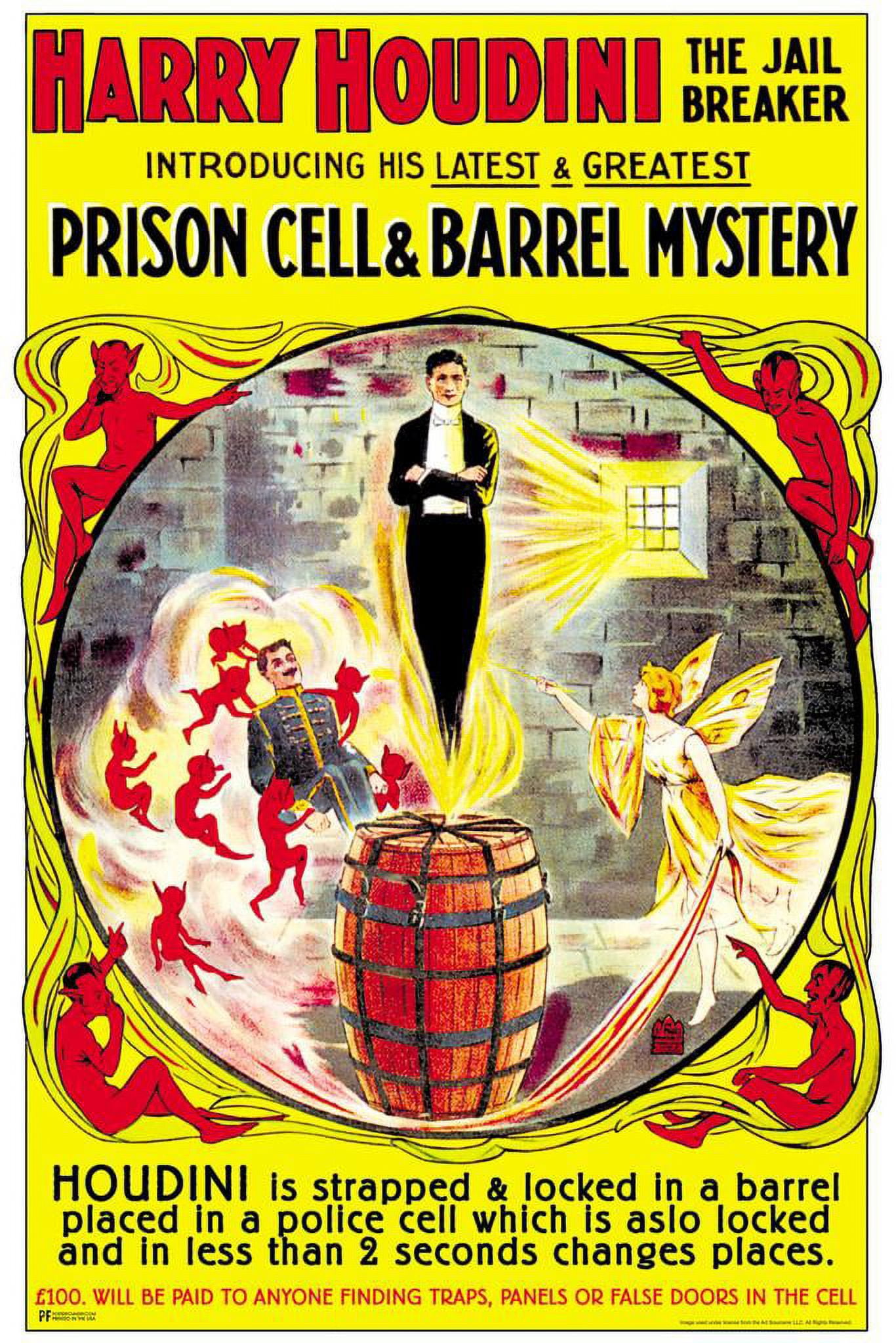 Harry Houdini Jail Breaker Escape Prison Cell Barrell Magic Trick ...