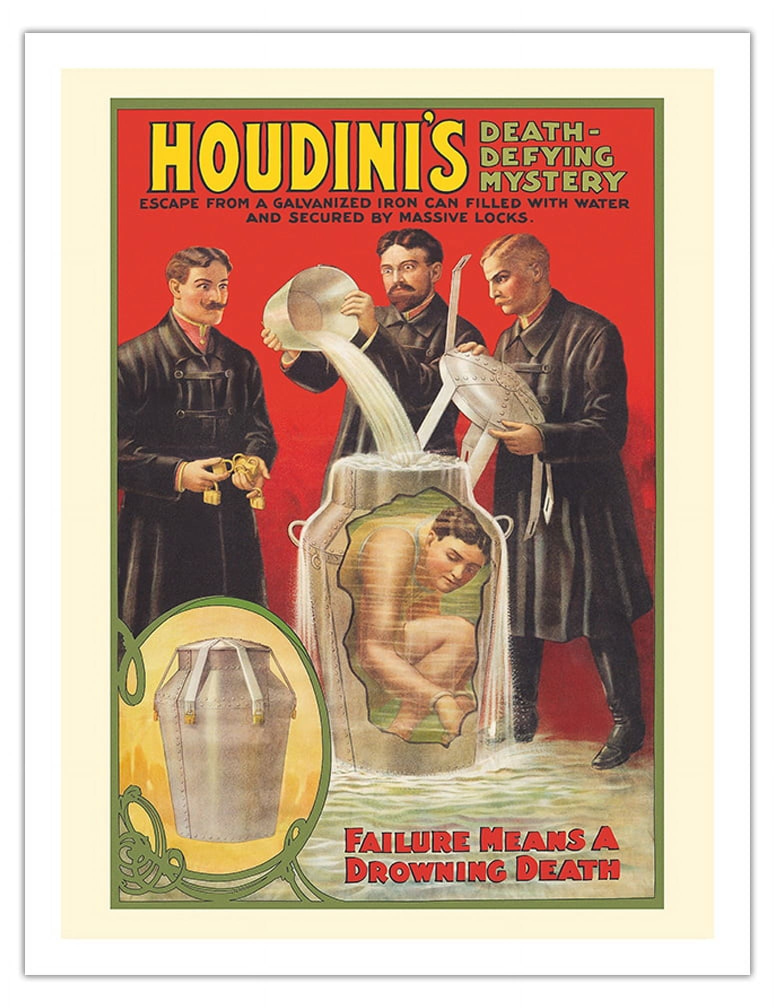 Harry Houdini’s Milk Can Escape - Death Defying Mystery - Vintage Magic ...