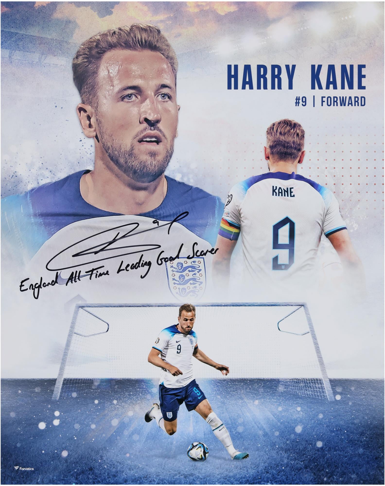 Harry Kane England National Team Autographed 16" x 20" Collage with ...
