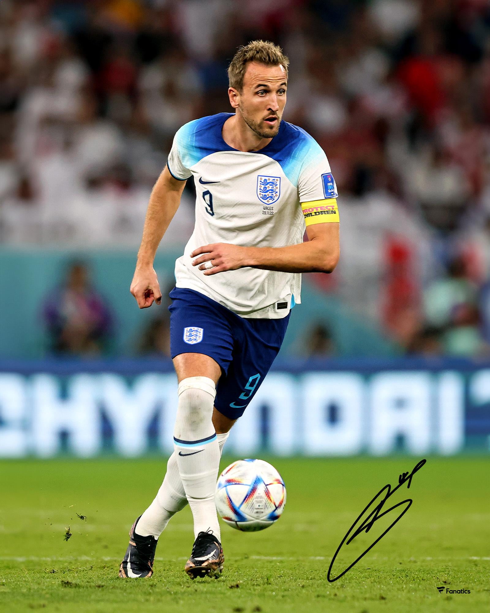 Harry Kane England National Team Autographed 16" x 20" White Jersey ...