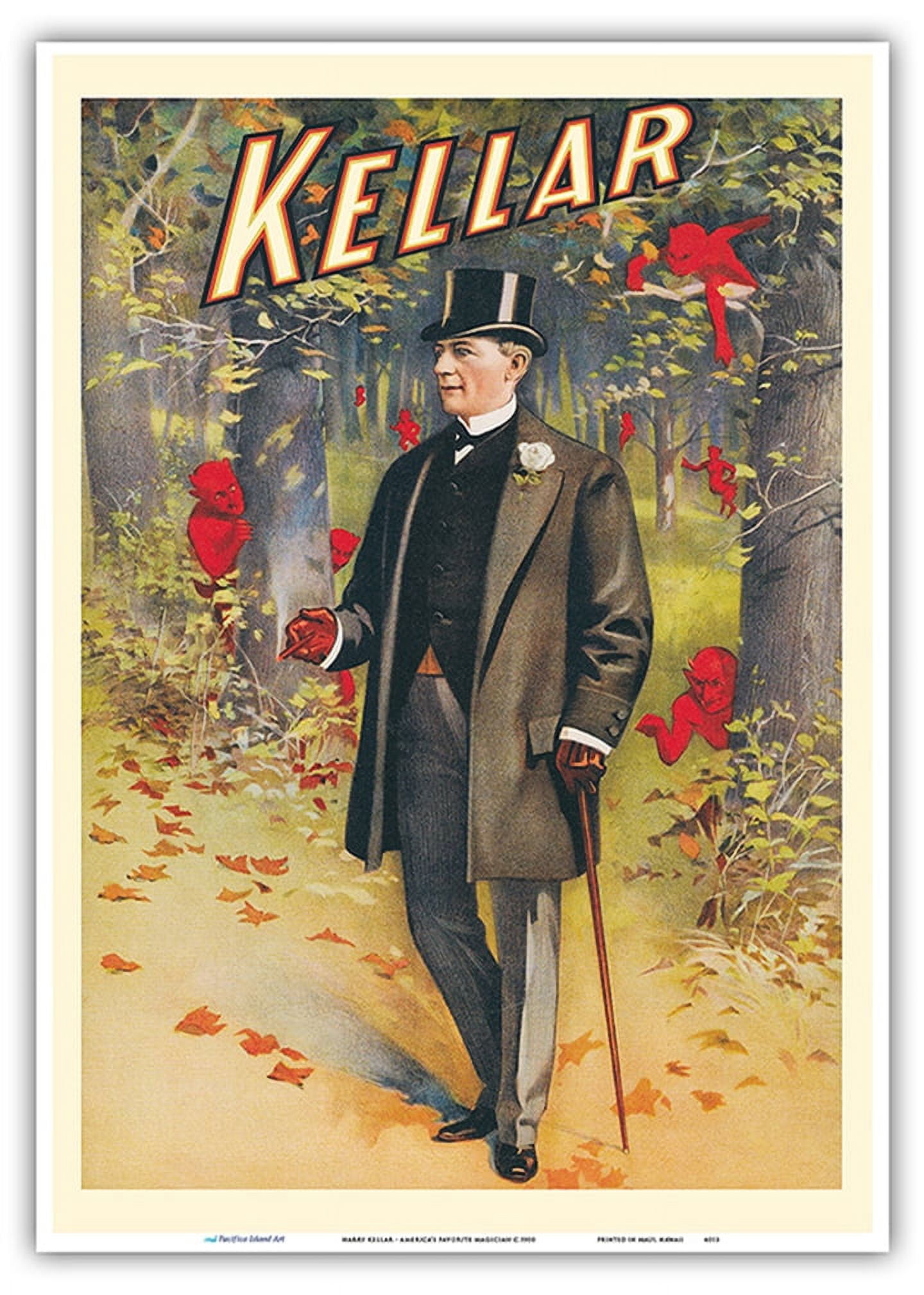 Harry Kellar - America’s Favorite Magician - Vintage Magic Poster c ...
