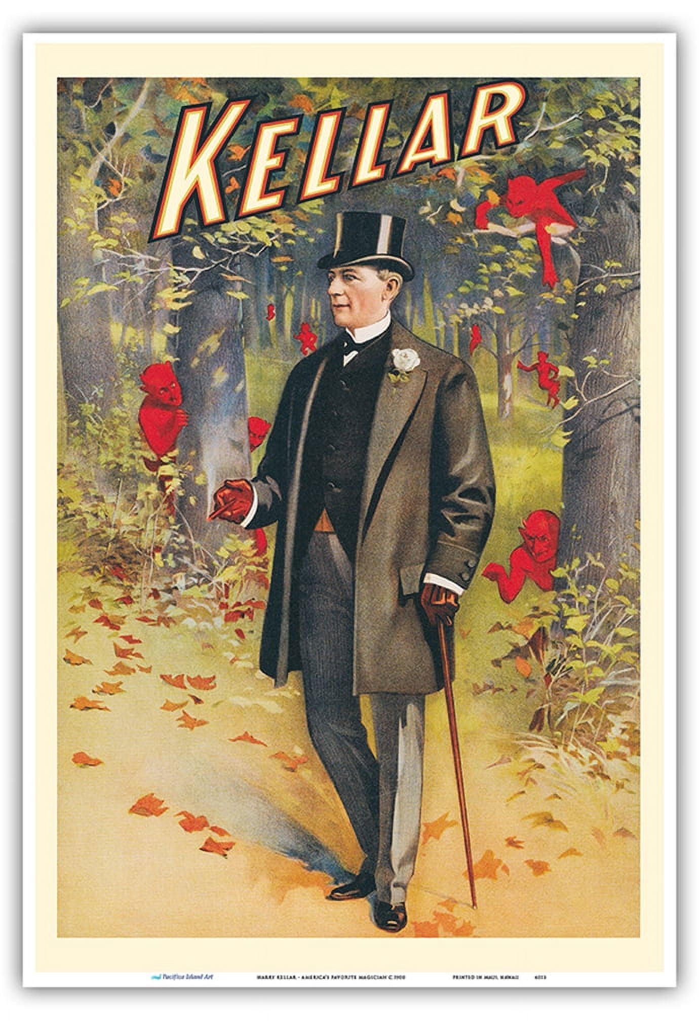 Harry Kellar - America’s Favorite Magician - Vintage Magic Poster c ...