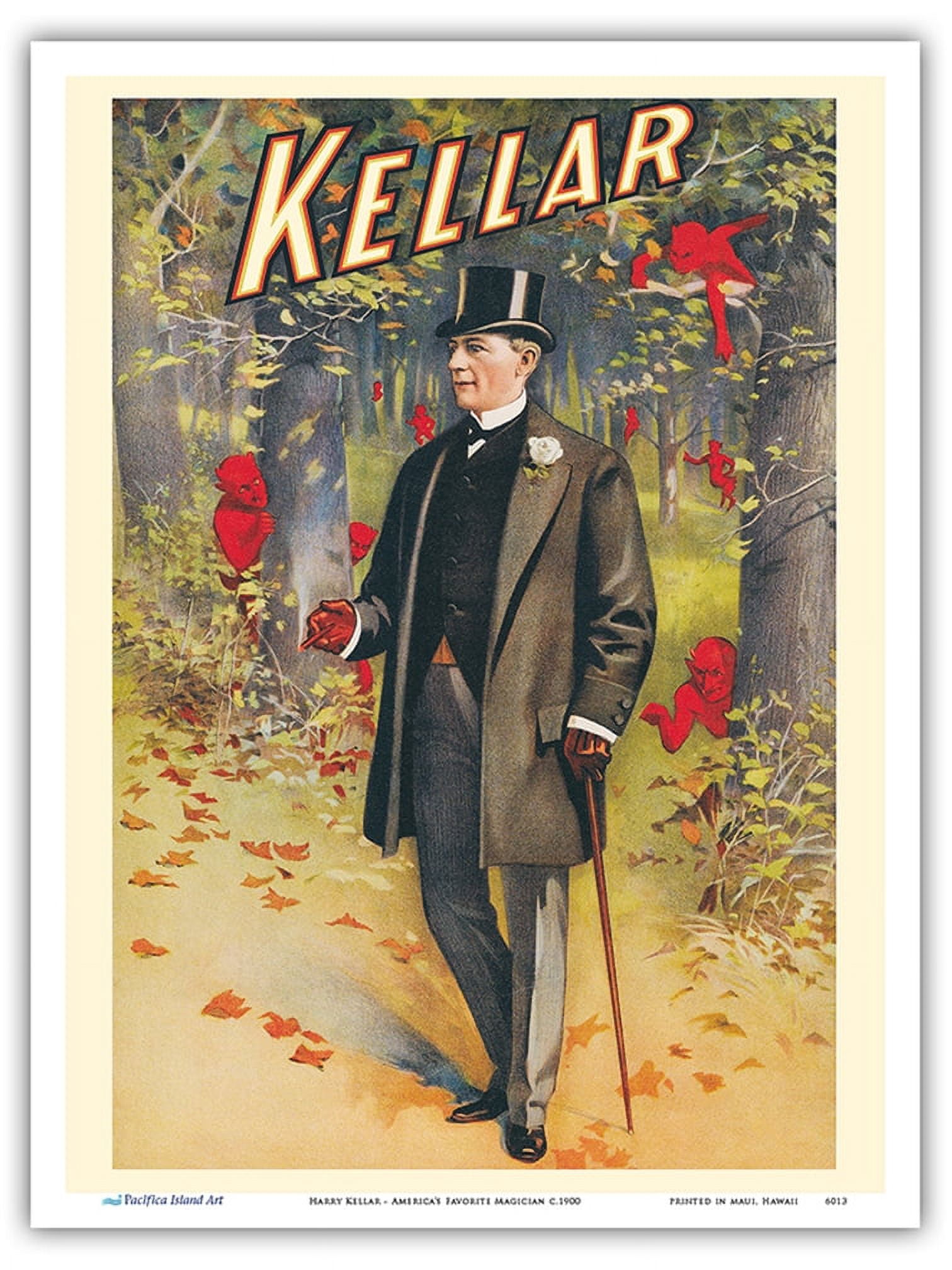 Harry Kellar - America’s Favorite Magician - Vintage Magic Poster c ...