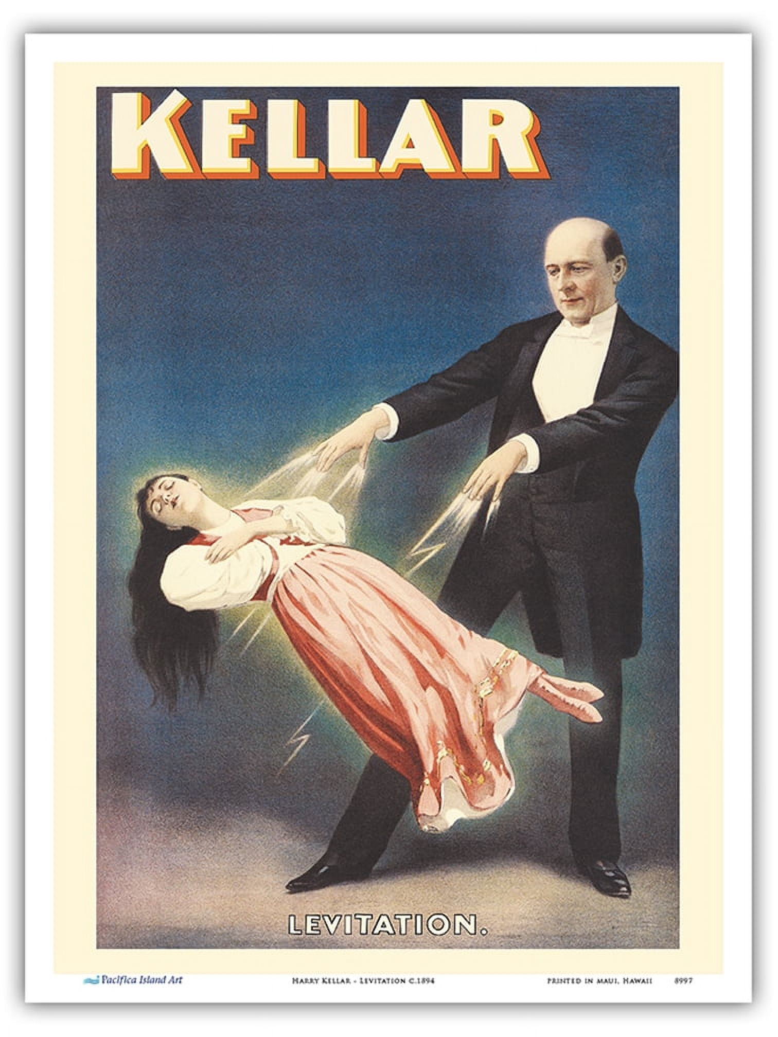 Harry Kellar - Levitation of Princess Karnac - Vintage Magic Poster c ...