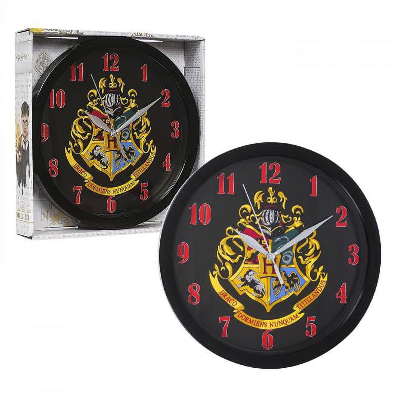 Harry Potter 10 in. Hogwarts Crest Wall Clock - Black - Walmart.com