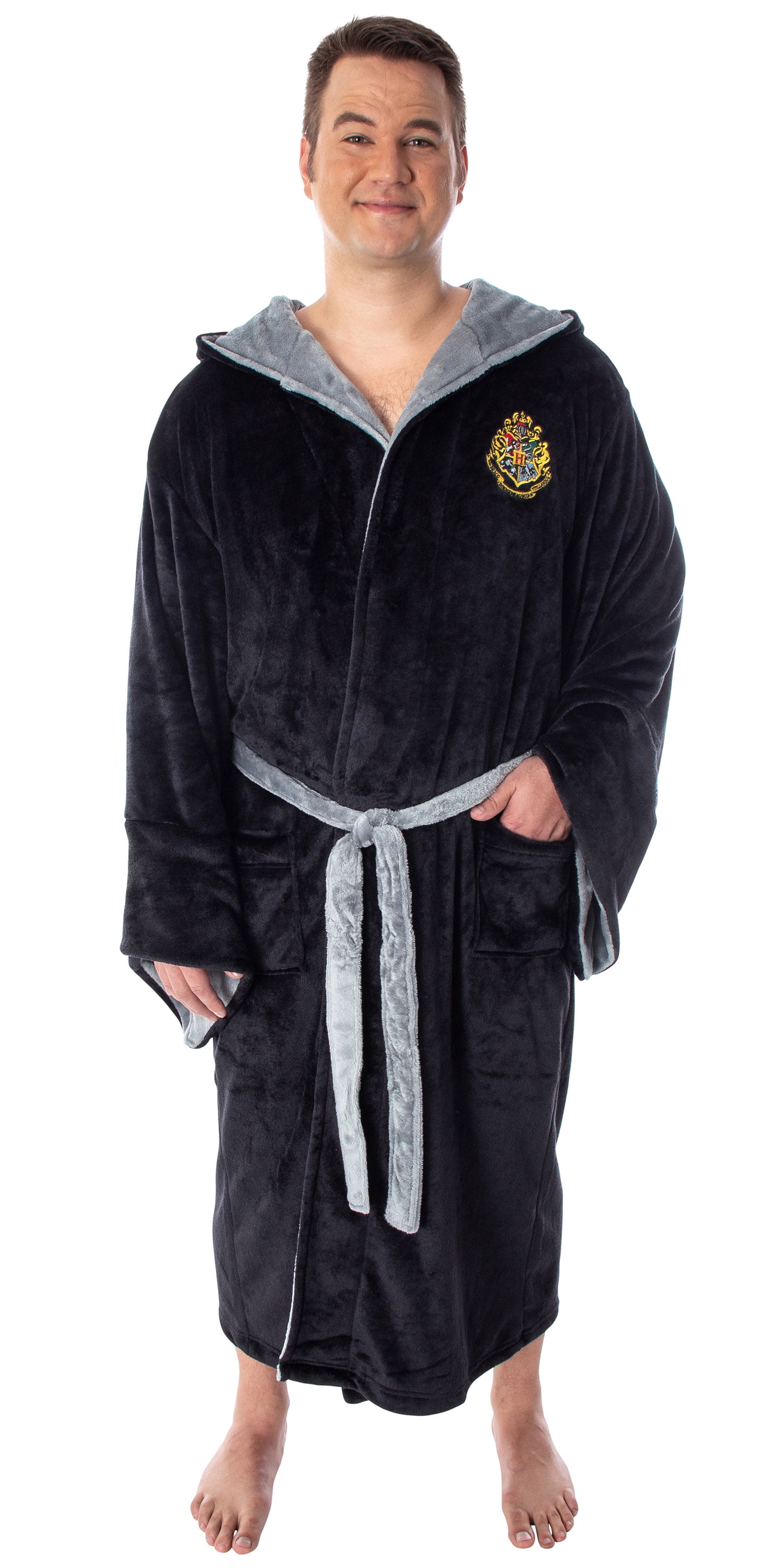 Harry Potter Adult Fleece Plush Hooded Robe - Big and Tall - Walmart.com