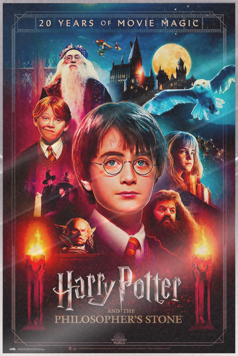 Harry Potter And The Sorcerer's Stone - Movie Poster (20th Anniversary ...