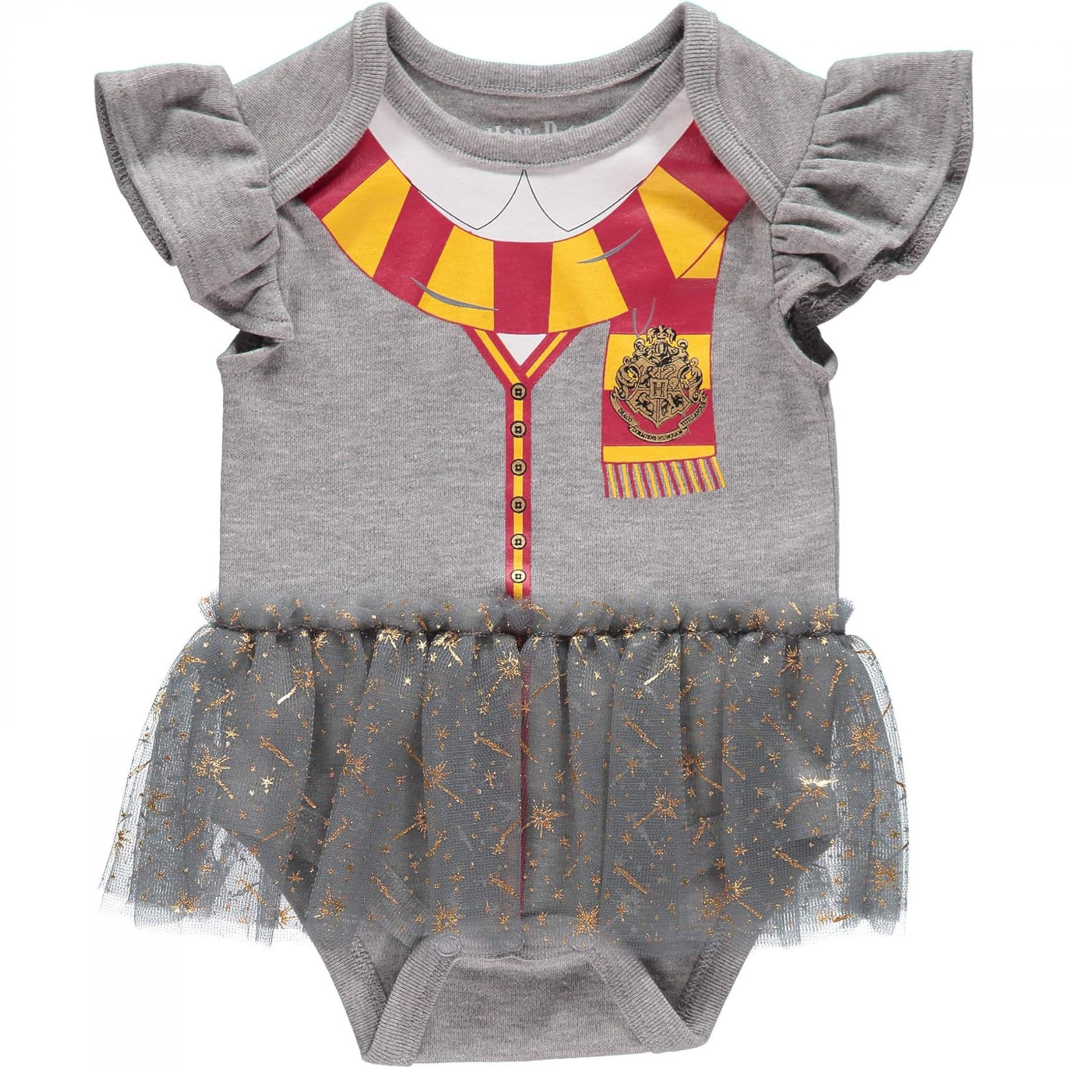 Harry Potter Baby Girl's Creeper Tutu Short Sleeve Bodysuits Grey/Red ...