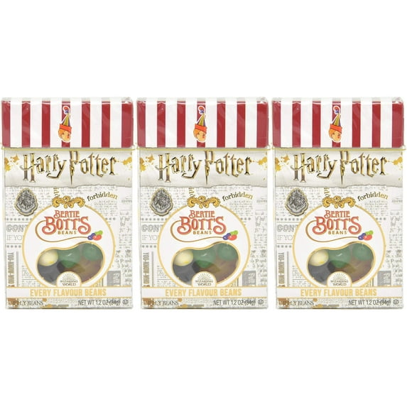 Harry Potter Bertie Bott's IRF13 Every Flavour Jelly Belly Beans 1.2 OZ (34g) x3 - Walmart.com
