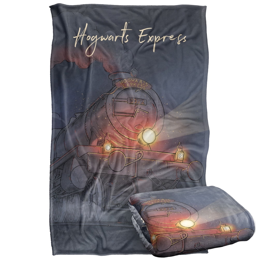 Harry Potter Blanket, 36"x58" Harry Potter Hogwarts Express Silky Touch ...