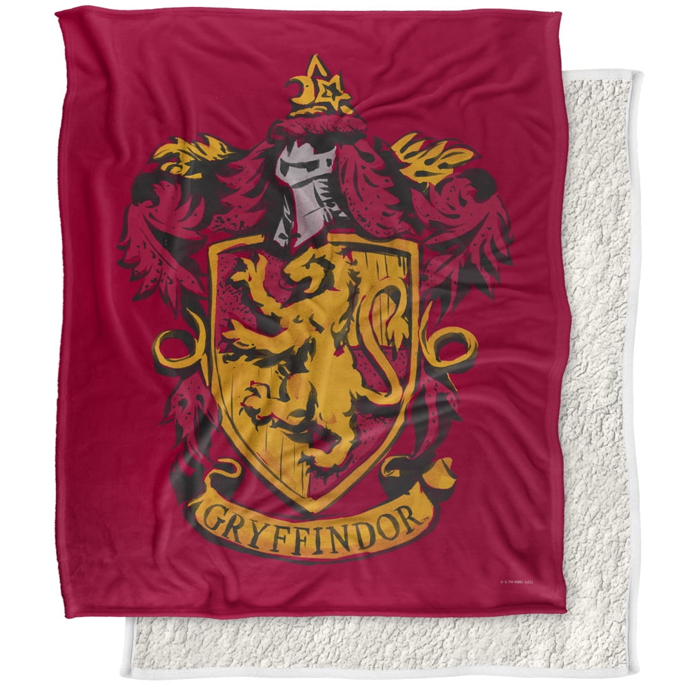 Harry Potter Blanket, 50"x60", Drawn Gryffindor Crest Silky Touch ...