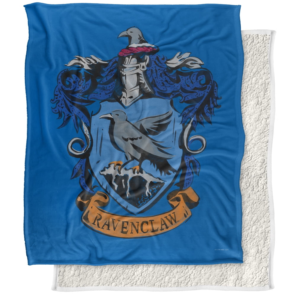 Harry Potter Blanket, 50"x60", Drawn Ravenclaw Crest Silky Touch Sherpa ...