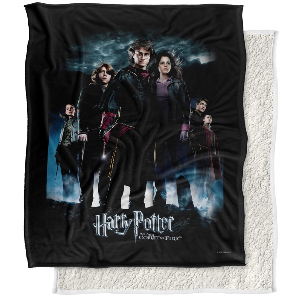 Harry Potter Blanket, 50"x60", Goblet of Fire Poster Silky Touch Sherpa ...