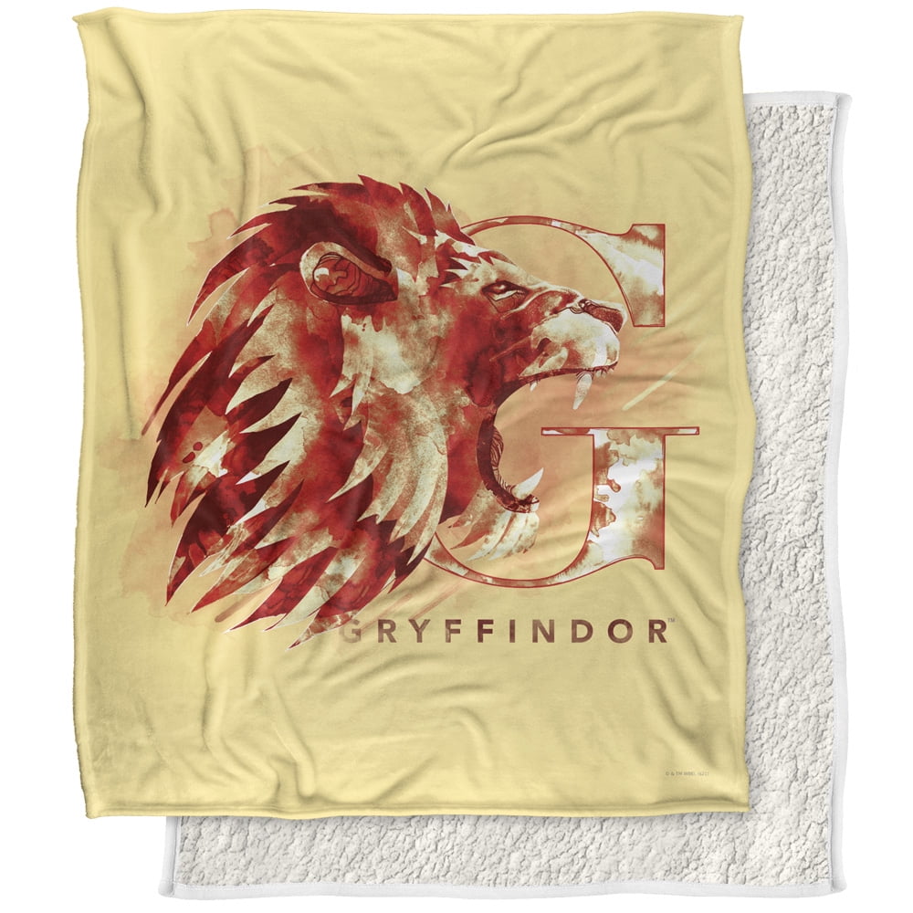 Harry Potter Blanket, 50"x60", Gryffindor Wash Silky Touch Sherpa Back ...