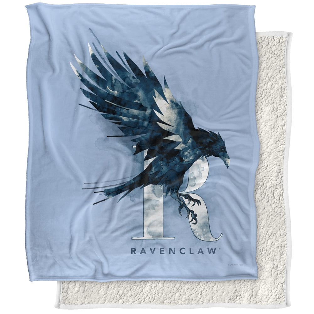 Harry Potter Blanket, 50"x60", Ravenclaw Wash Silky Touch Sherpa Back ...