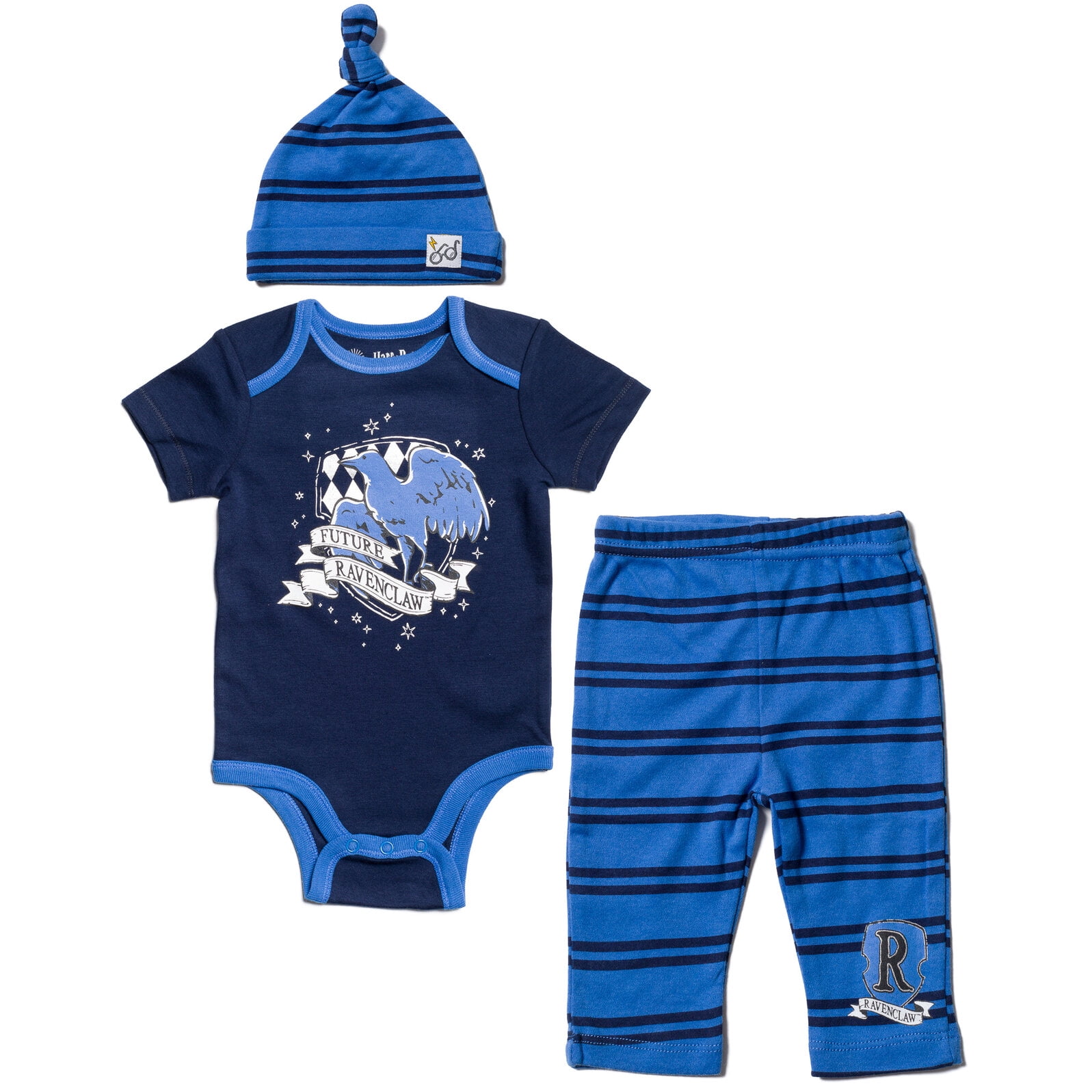 Harry Potter Ravenclaw Newborn Boys 3 Piece Outfit Set: Bodysuit, Pants ...