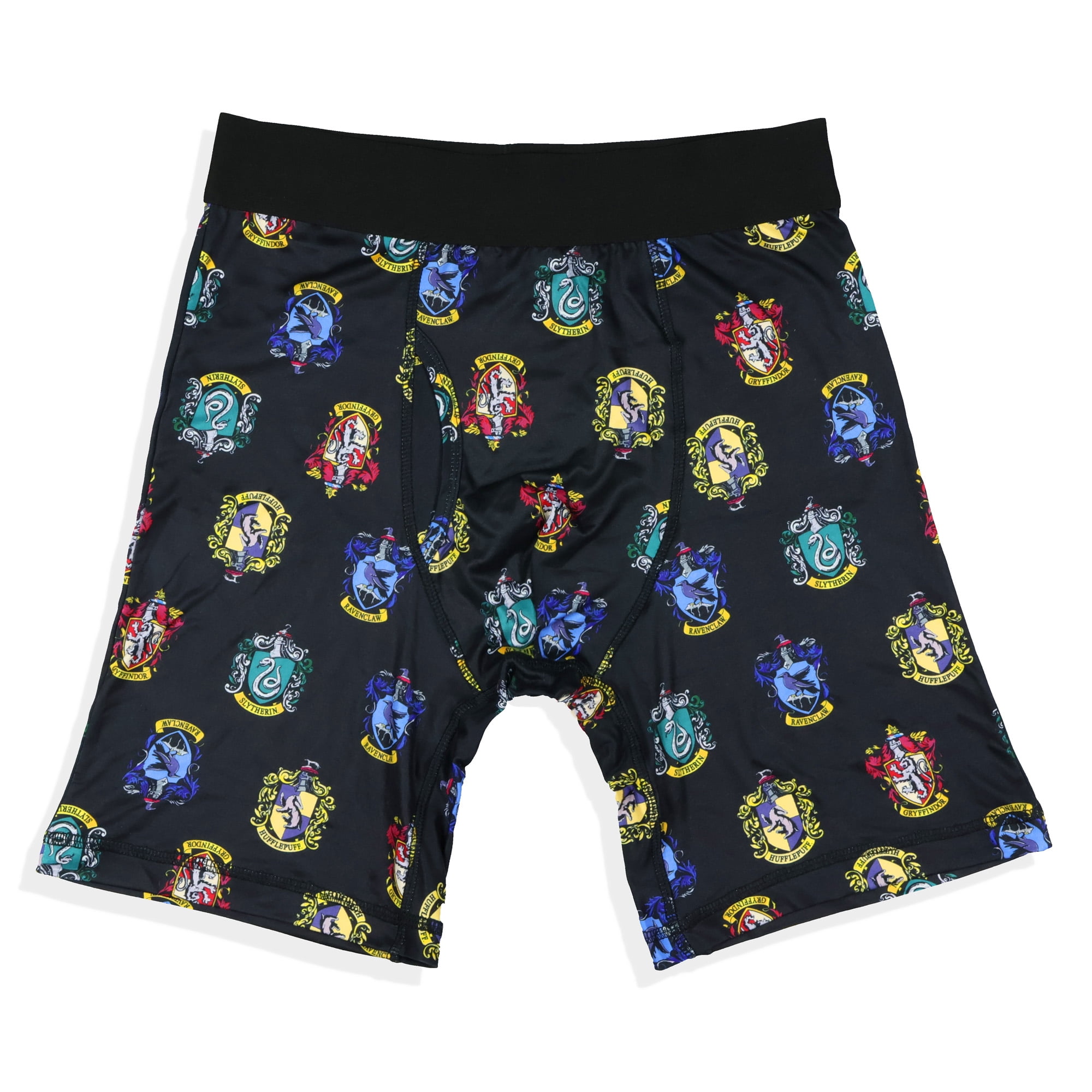 Harry Potter Boxer Briefs Men's Hogwarts Castle House Crests All-Over ...