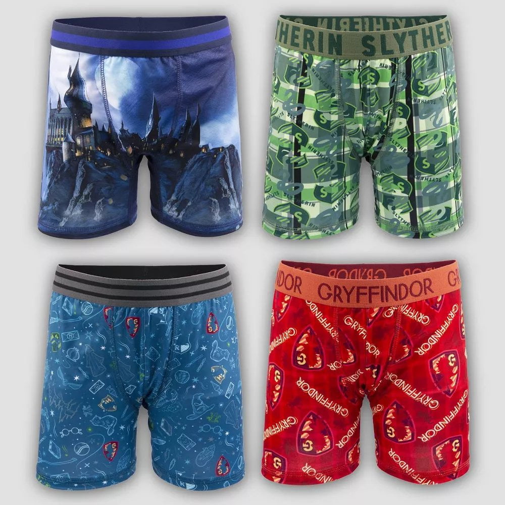 Harry Potter Kids' 4pk Soft Spandex Underwear Athletic Boxer Briefs ...