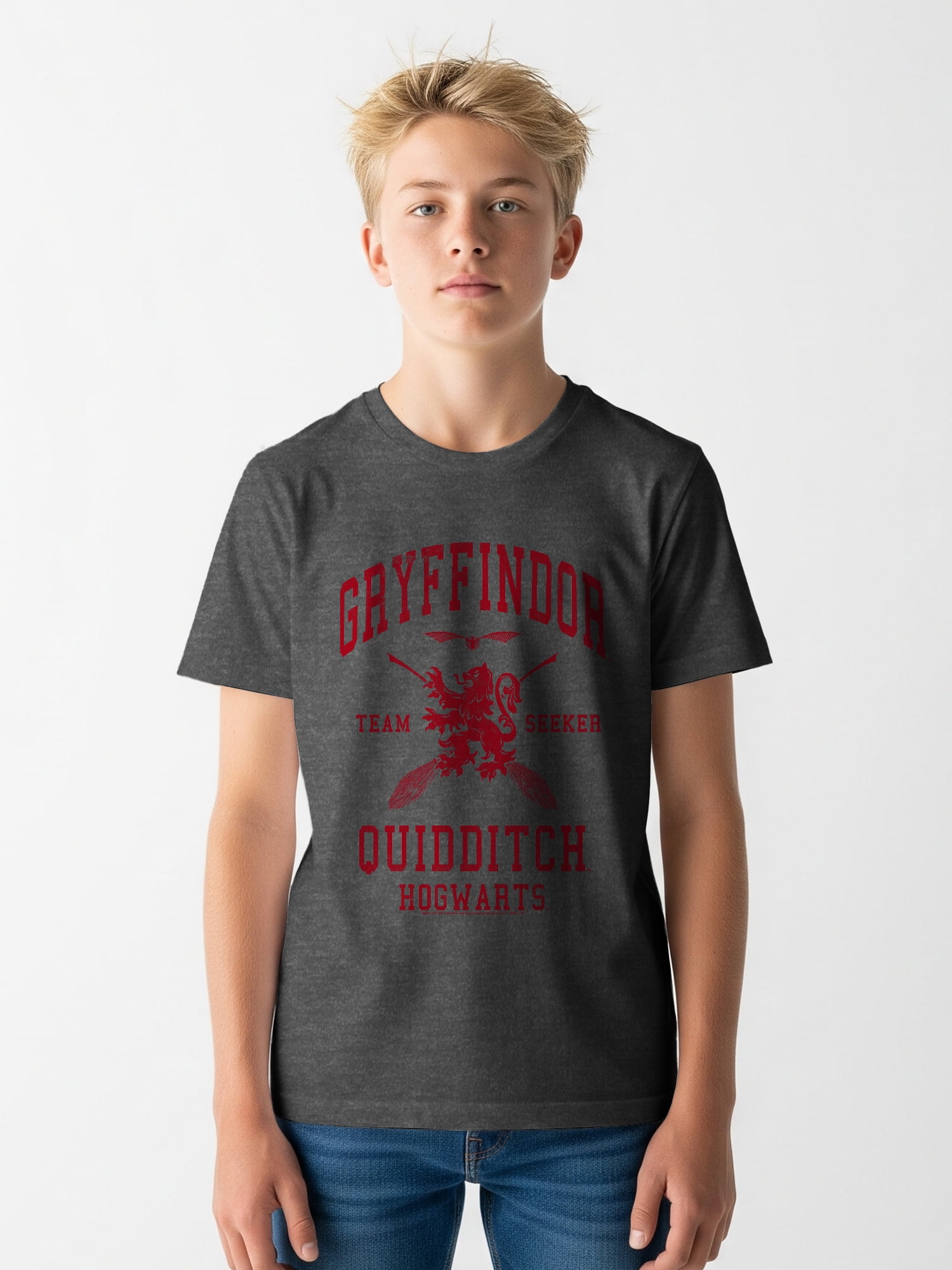 Harry Potter, Boys' & Big Boys' Graphic Tee, Gryffindor Quidditch ...