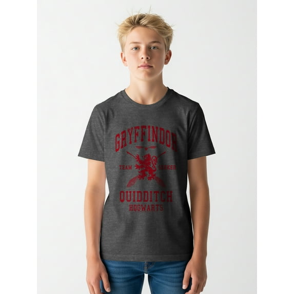 Harry Potter, Boys' & Big Boys' Graphic Tee, Gryffindor Quidditch ...
