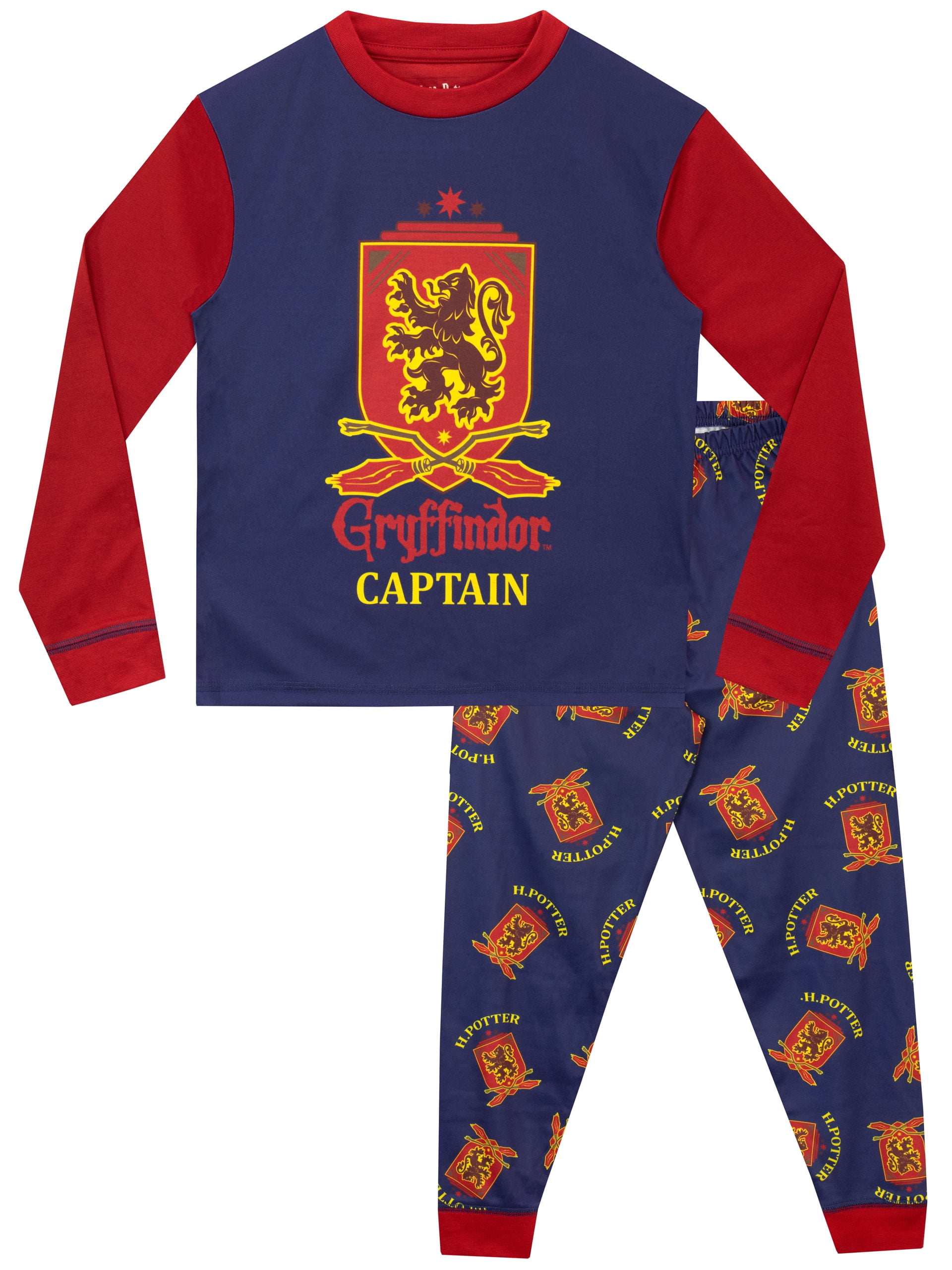 Harry Potter Boys Long Sleeve Gryffindor Pajamas Sizes 6-14 - Walmart.com