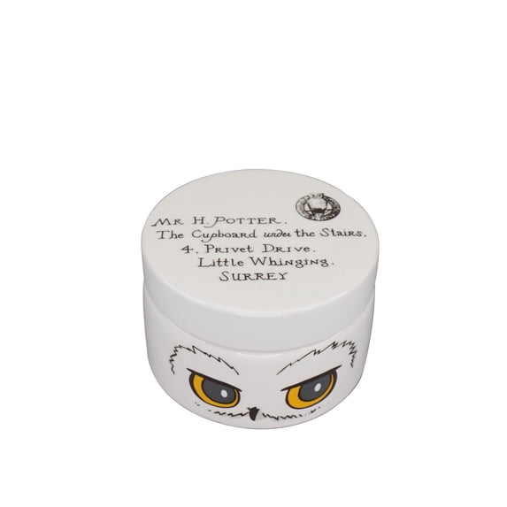 Harry Potter Ceramic Trinket Box Round - Hedwig - Trinket Box With Lid ...