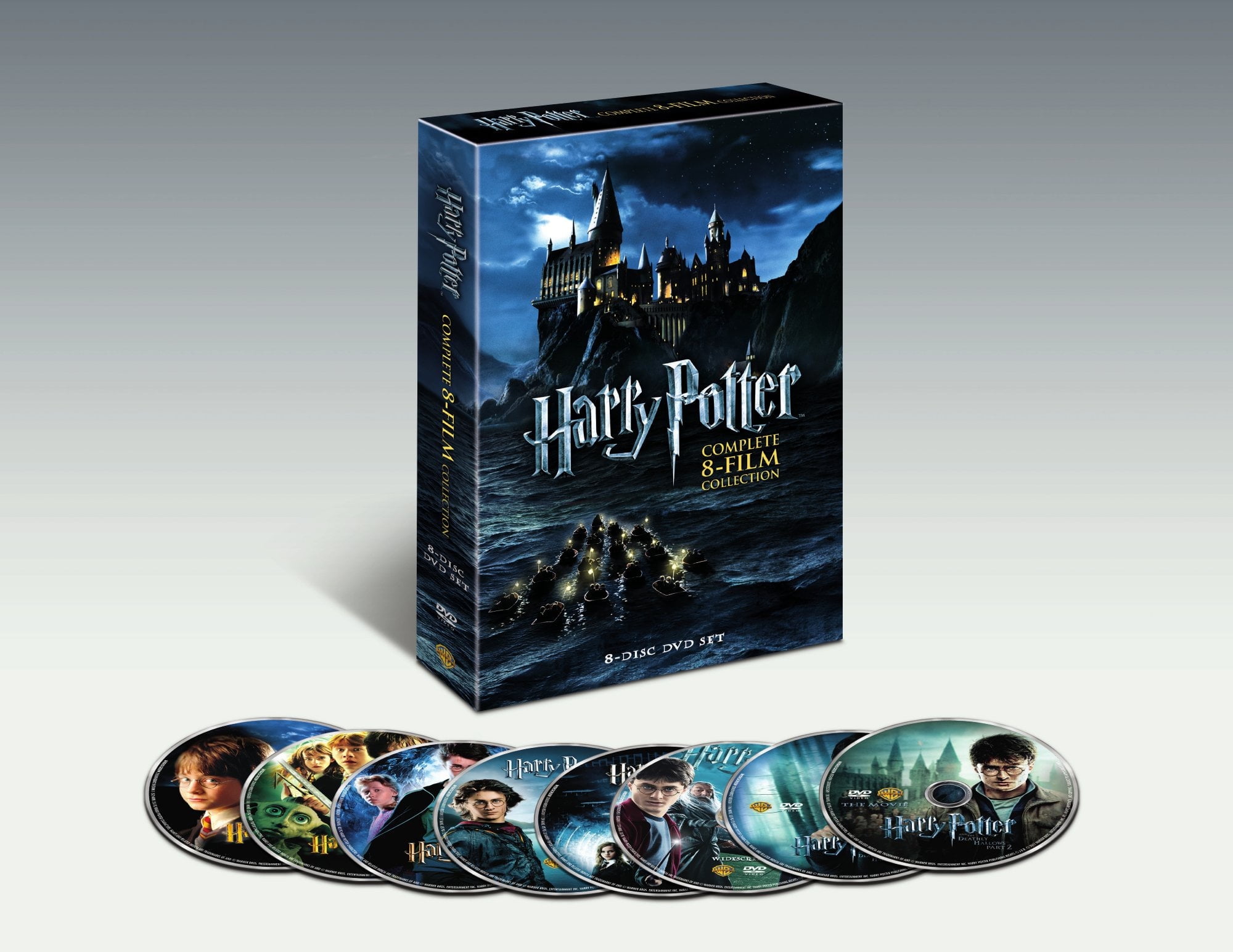 Harry Potter Complete 8-Film Collection Box Set (DVD) Movies 8disc ...