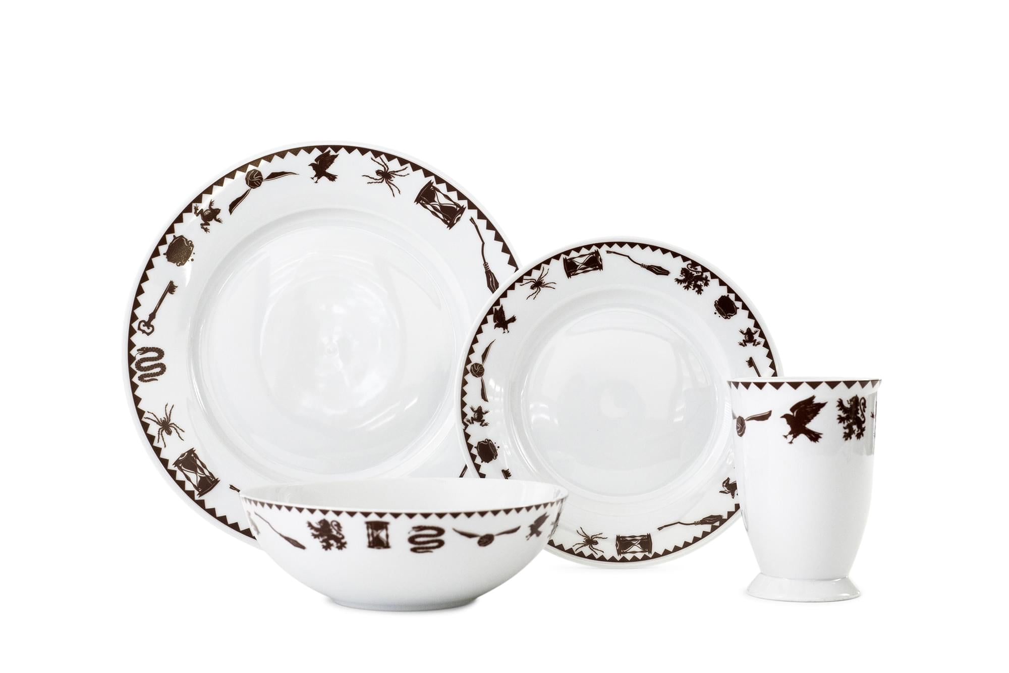 Harry Potter Creatures & Icons Dinnerware Sets | 4-Piece Ceramic Dinner ...