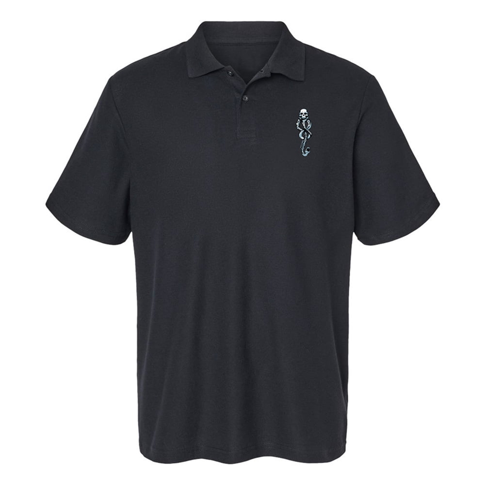 Harry Potter Death Eaters Logo Cotton Polo Shirt, Black, Medium ...
