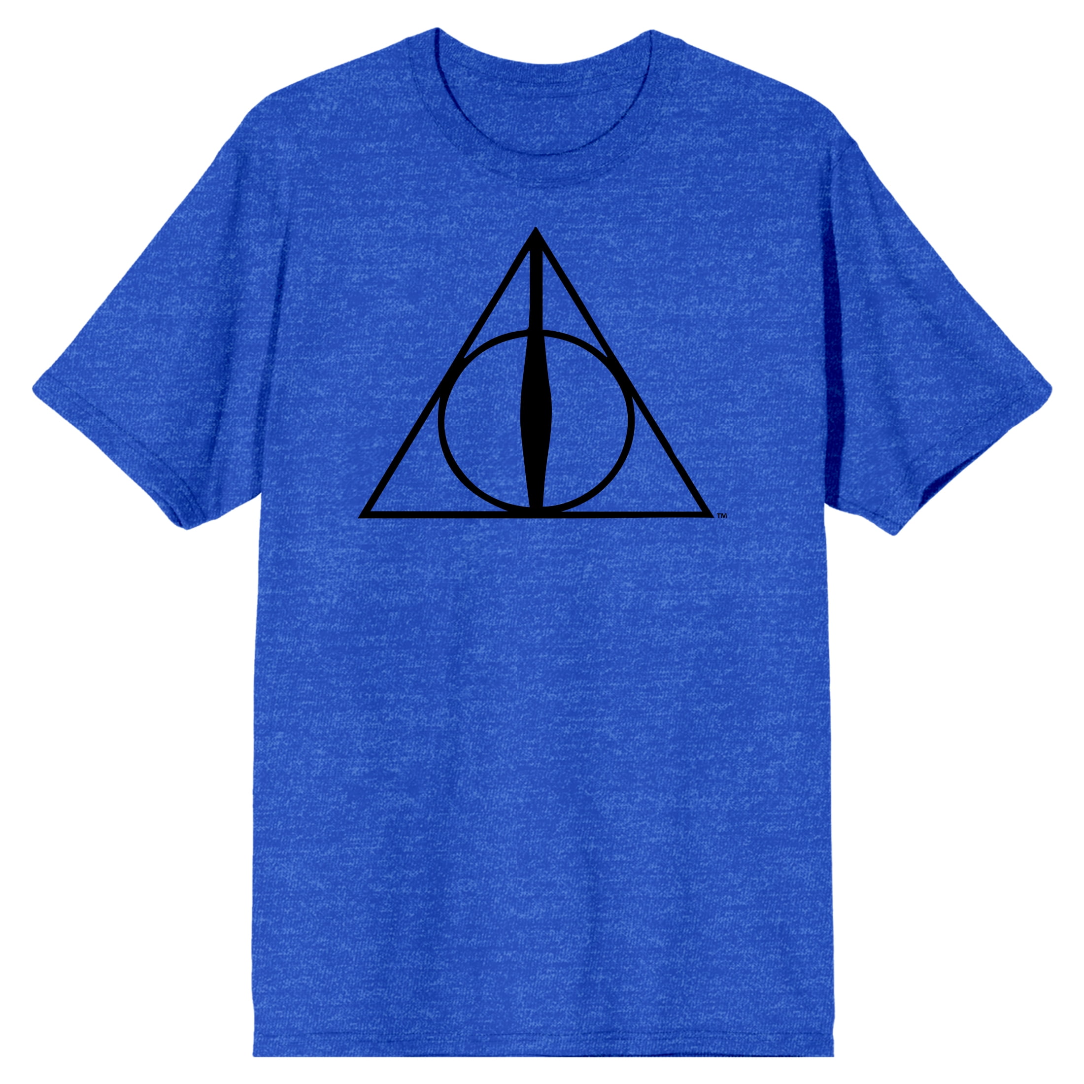 Harry Potter Deathly Hallows Men's Royal Blue Heather T-shirt-S ...