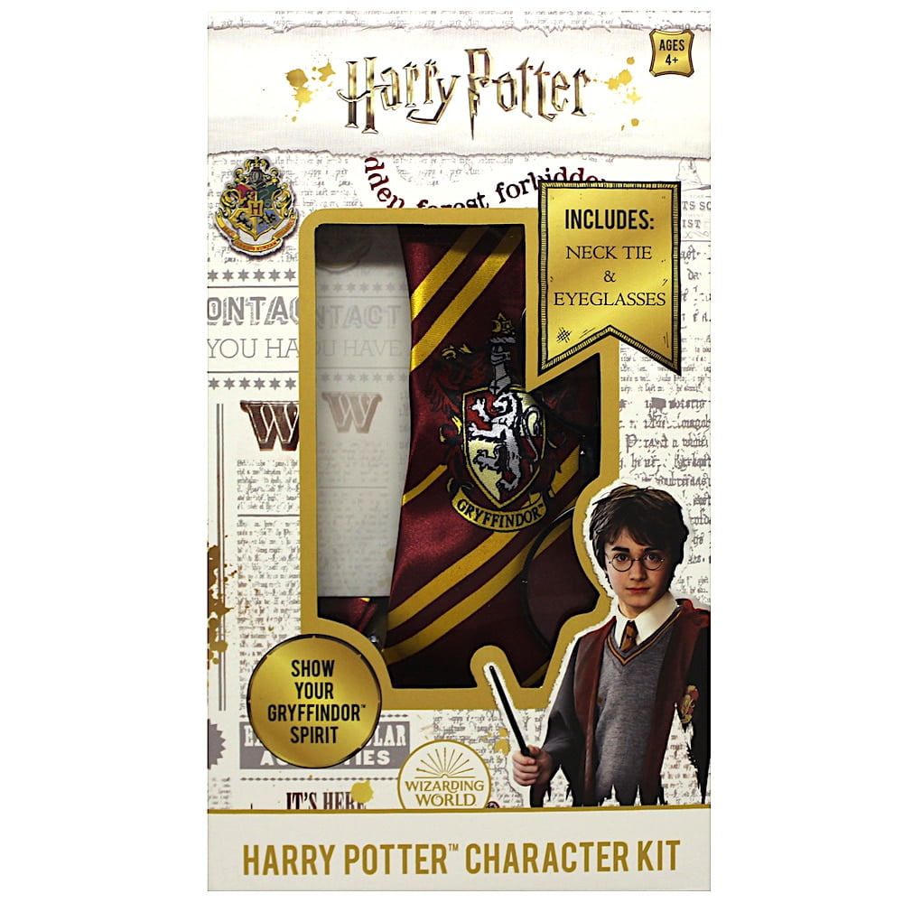 Harry Potter Gryffindor Wizard Costume Accessory Set: Glasses & Tie ...