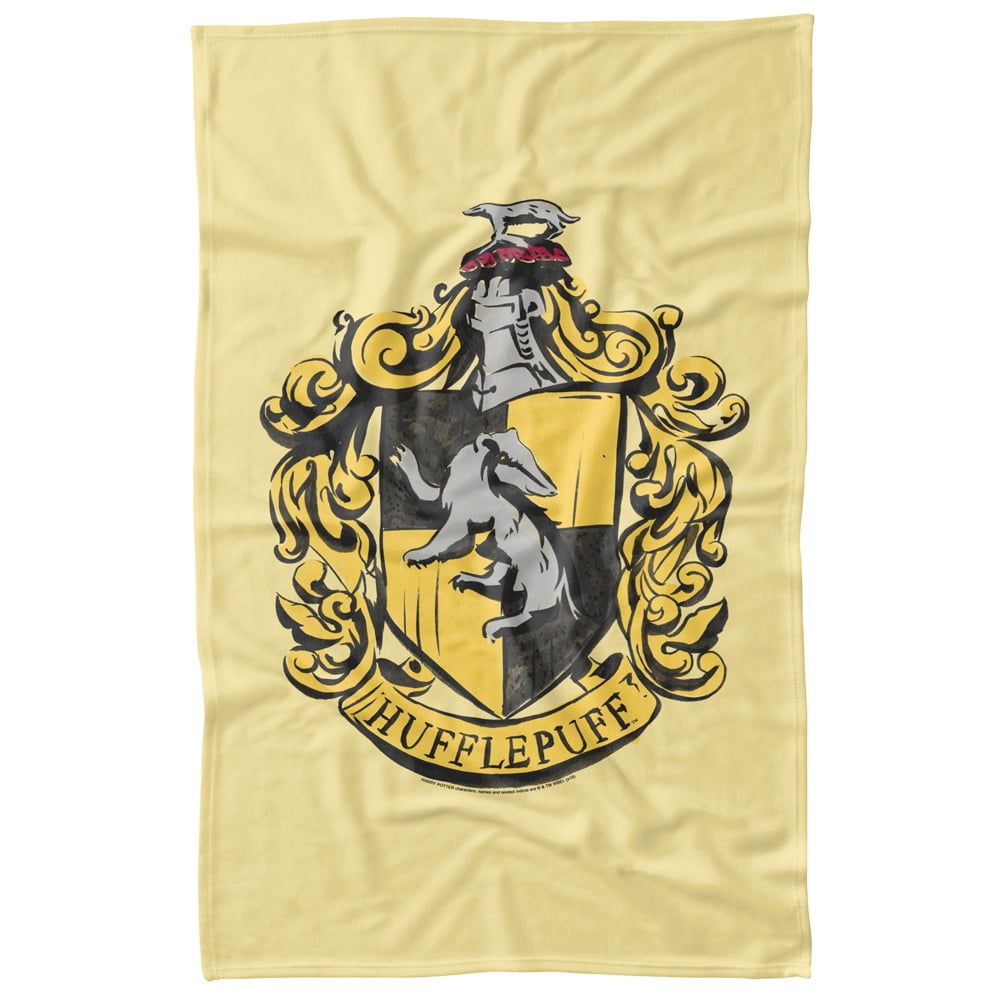 Harry Potter Drawn Hufflepuff Crest Fleece Blanket 36' x 58' - Walmart.com