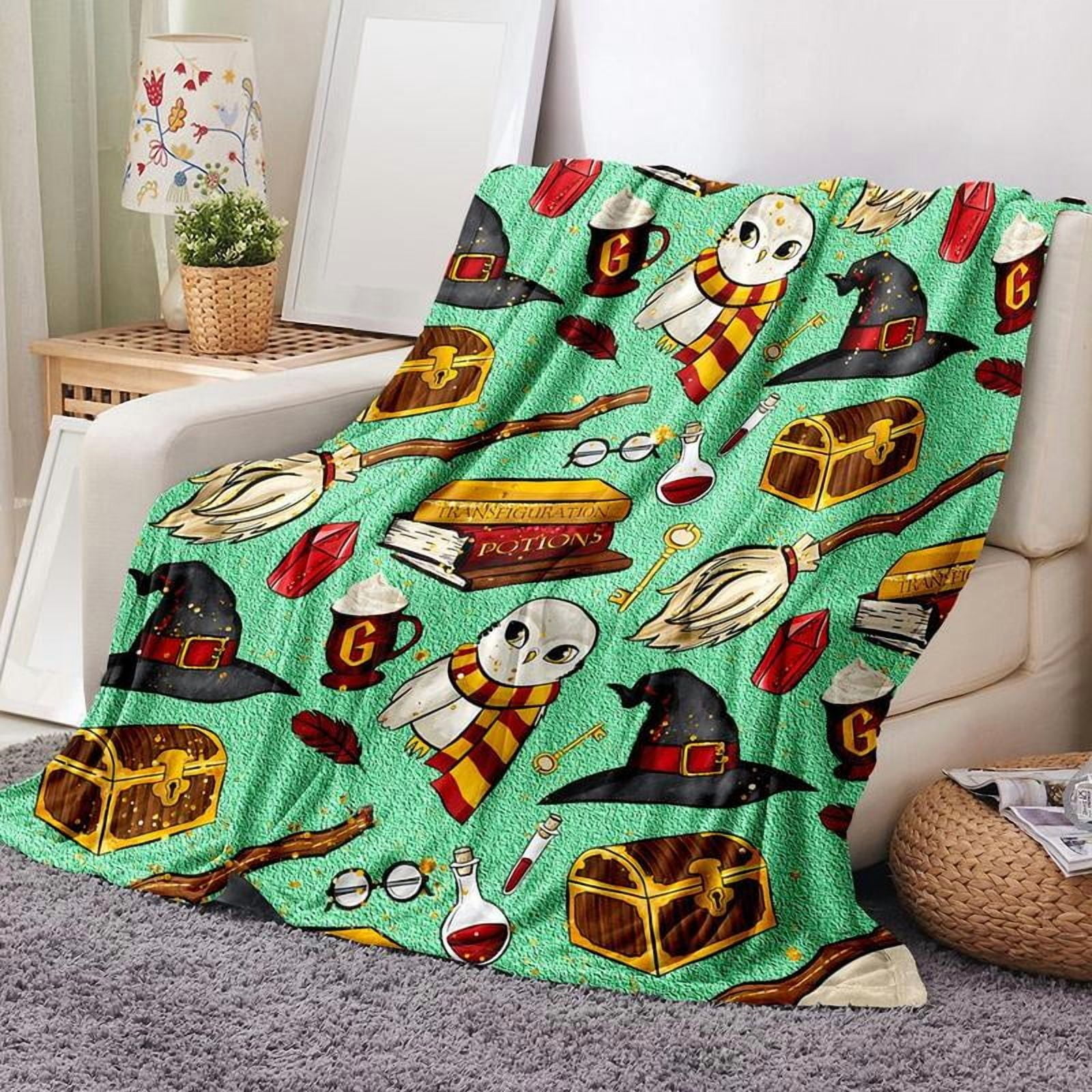 Harry Potter Flannel Throw Blanket, Halloween Soft Warm Nap Blanket ...