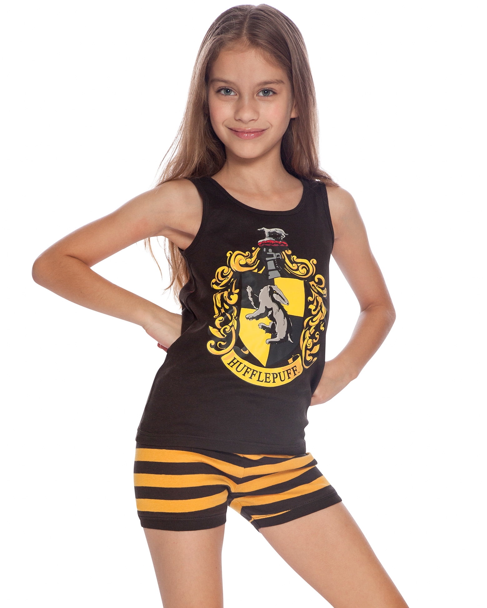 Harry Potter Girls Hogwarts House Crest Tank Top Short Pajama Tight-Fit ...