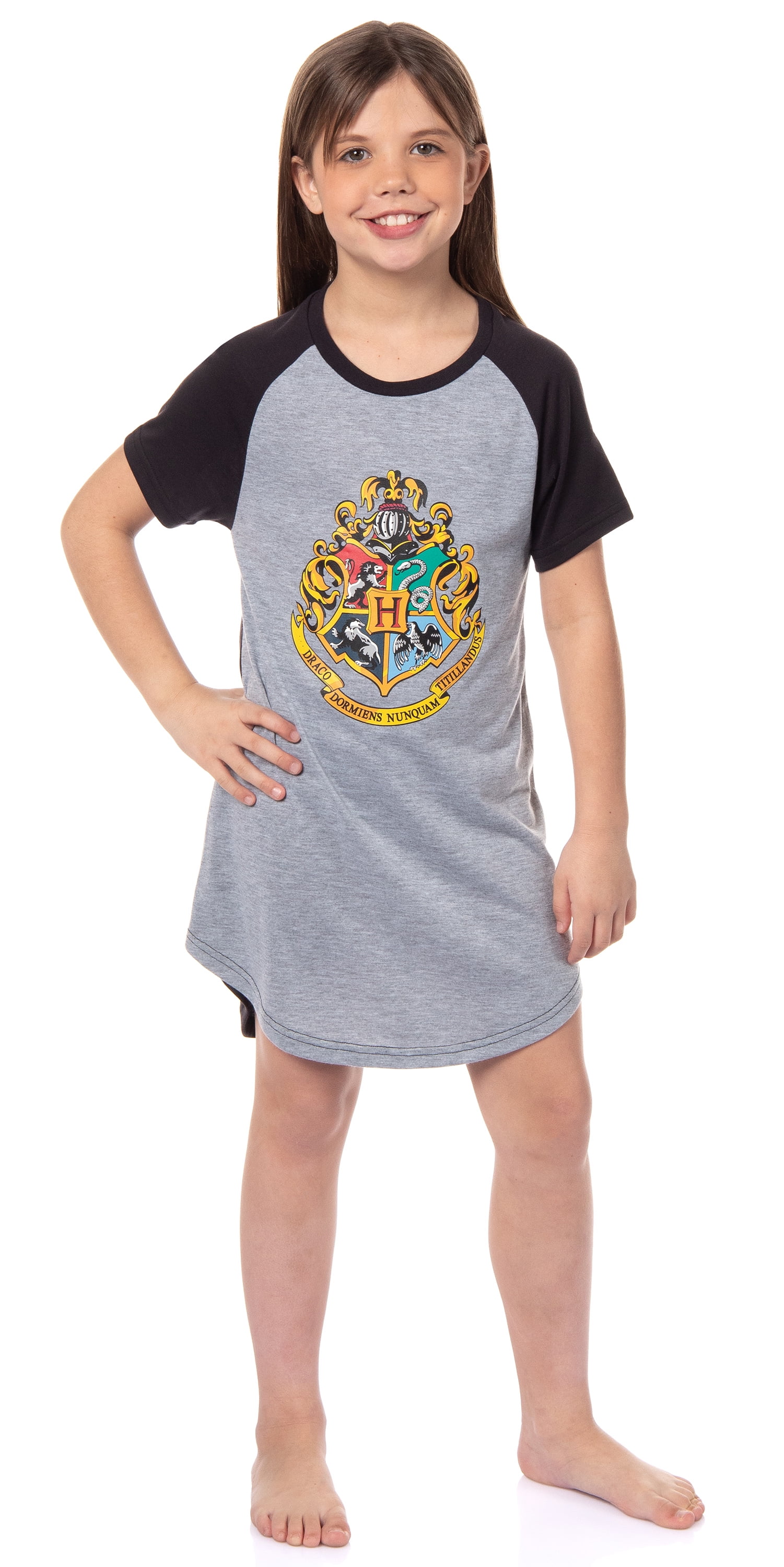 Harry Potter Pajamas Girls Short Sleeve Nightgown Night Dress Sleep ...