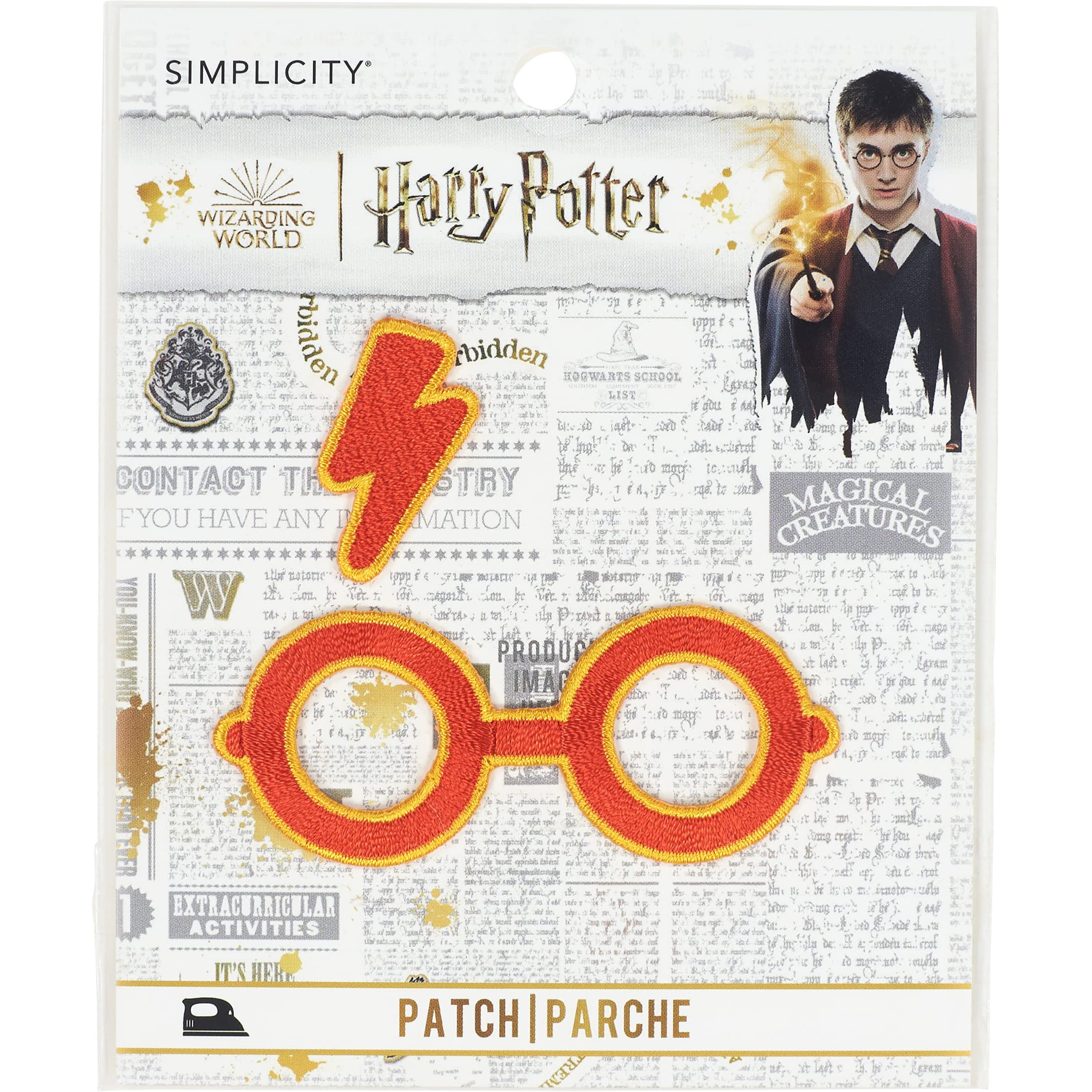 Harry Potter Glasses & Scar Iron-on Applique Patches for Clothing ...