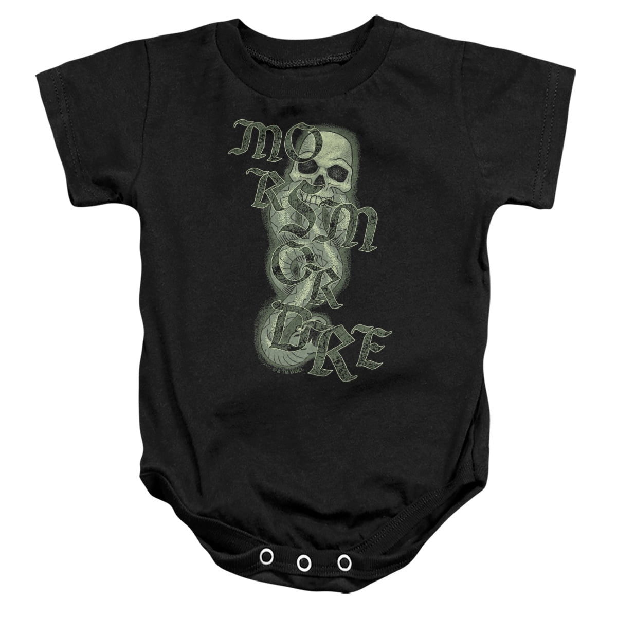 Harry Potter Gothic Morsmordre Unisex Infant Snap Suit for Baby, Black ...