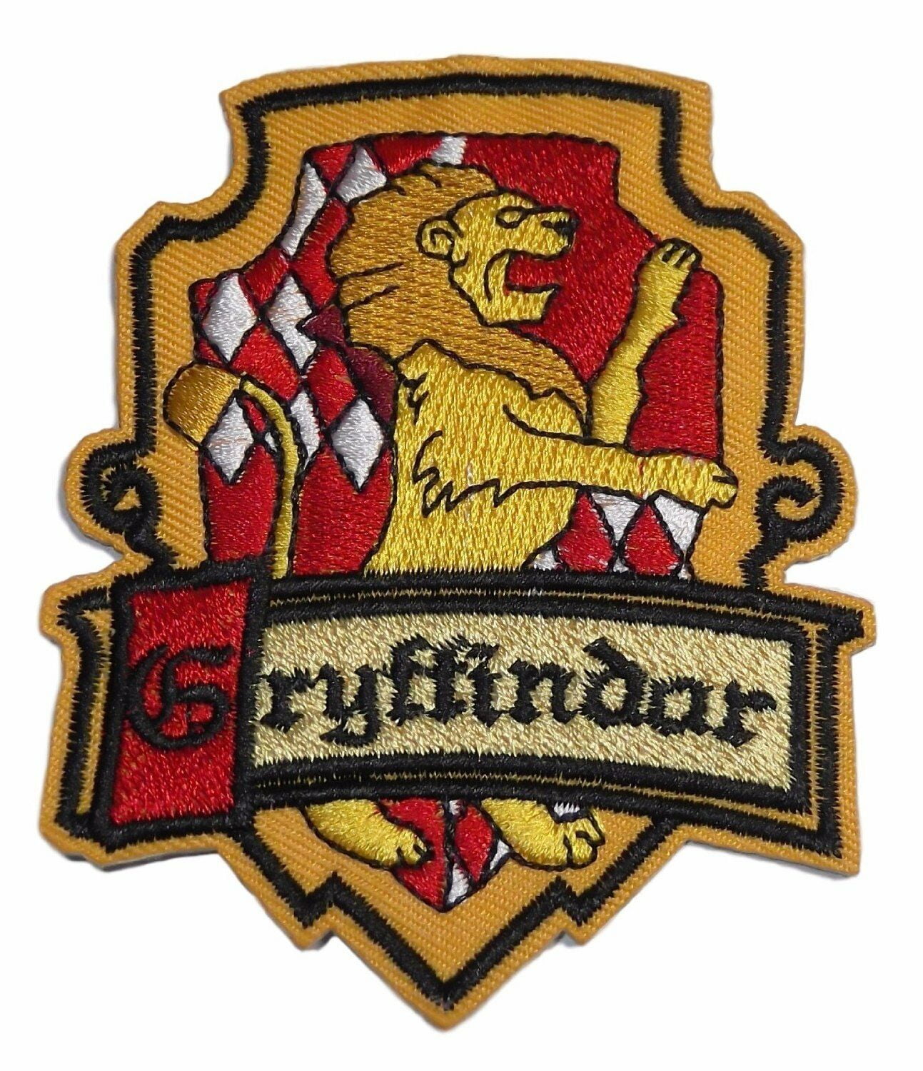 Harry Potter Gryffindor Crest 3 1/2" Tall Embroidered Patch - Walmart.com