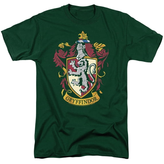 Harry Potter Gryffindor Crest Unisex Adult T Shirt, Hunter Green ...